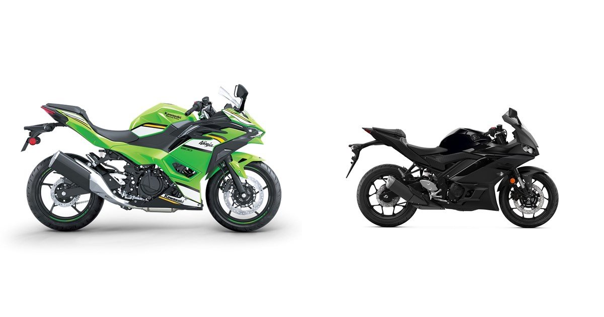 Motorrad Vergleich Kawasaki Ninja 500 SE 2025 vs. Yamaha R3 2020