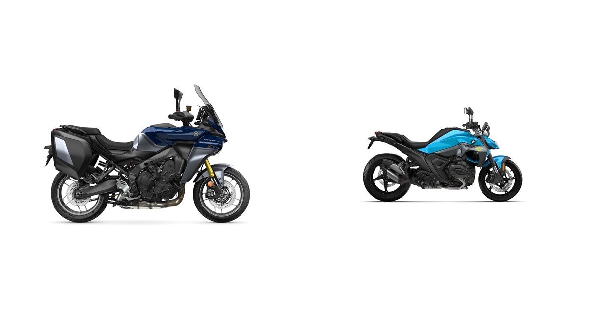 Comparaison des motos Yamaha Tracer 9 GT+ Y-AMT 2025 VS. BMW R 1300 R 2025