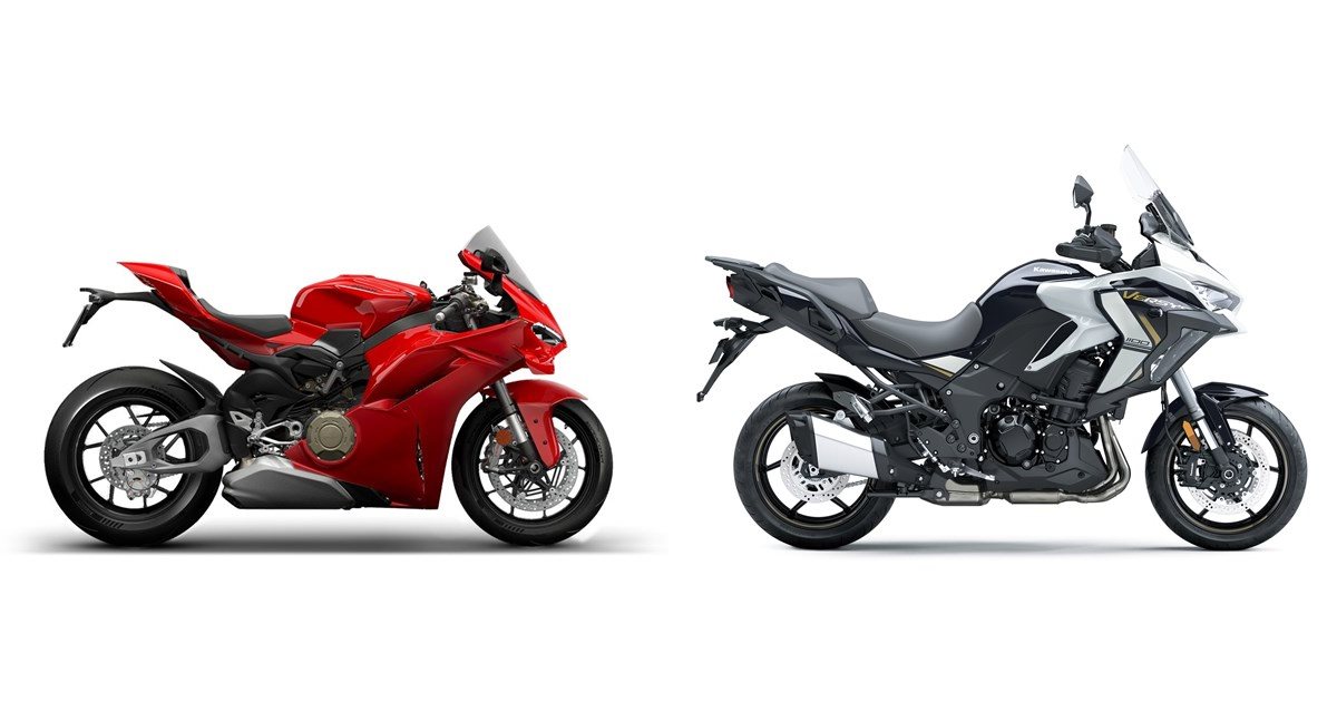 Motorrad Vergleich Ducati Panigale V4 2025 vs. Kawasaki Versys 1100 SE 2025