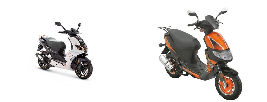 Motorrad Vergleich Peugeot Speedfight 4 50 Sportline 2021 vs. Keeway Easy 45 2011