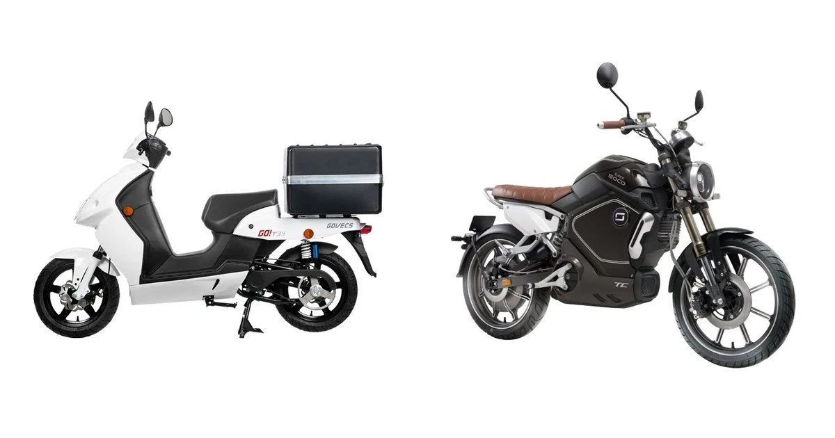 Motorrad Vergleich Govecs GO! T3.4 2017 vs. Super Soco TC Eco 45 km/h 2025