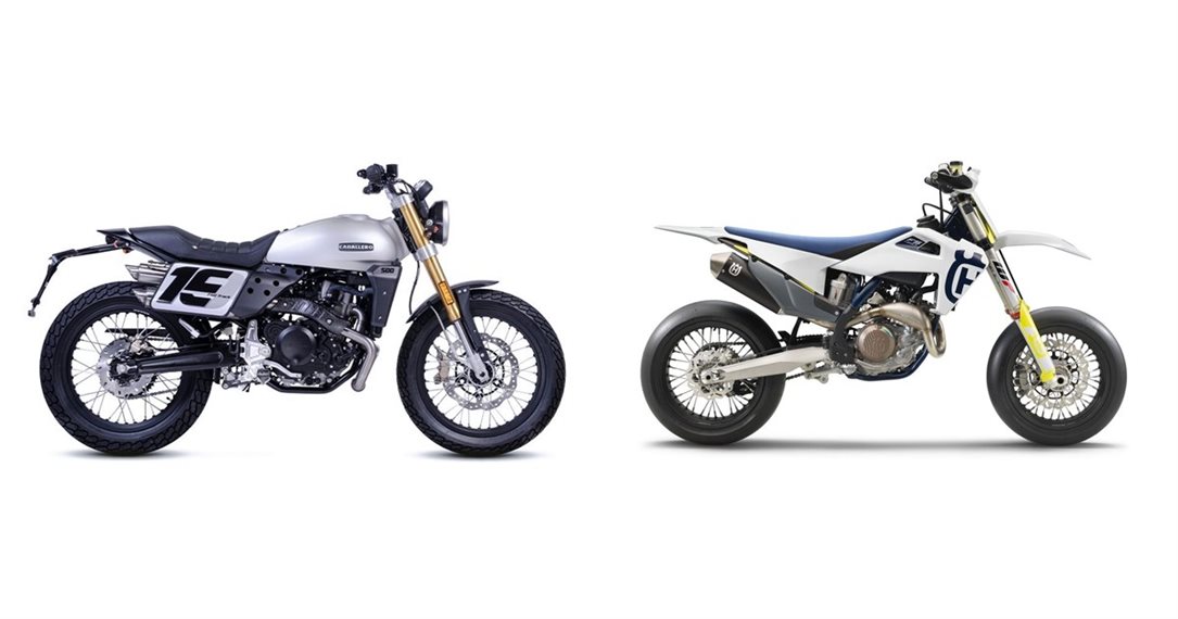 Motorrad Vergleich Fantic Caballero Flat Track 500 2023 vs. Husqvarna ...