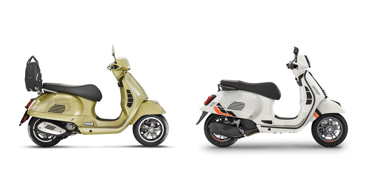 Motorrad Vergleich Vespa GTS 125 Supertech iGET 75th Anniversary 2021 vs. Vespa GTS 125 Super ...