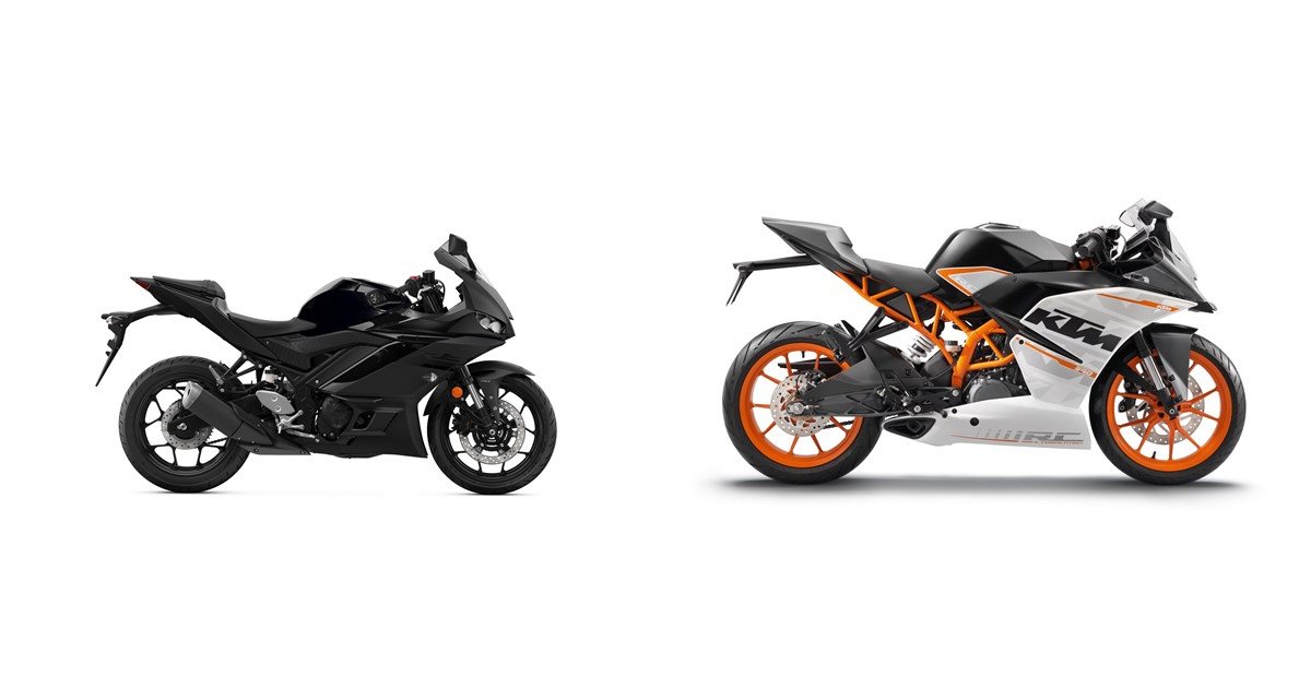 Motorrad Vergleich Yamaha R3 2021 vs. KTM RC 390 2015