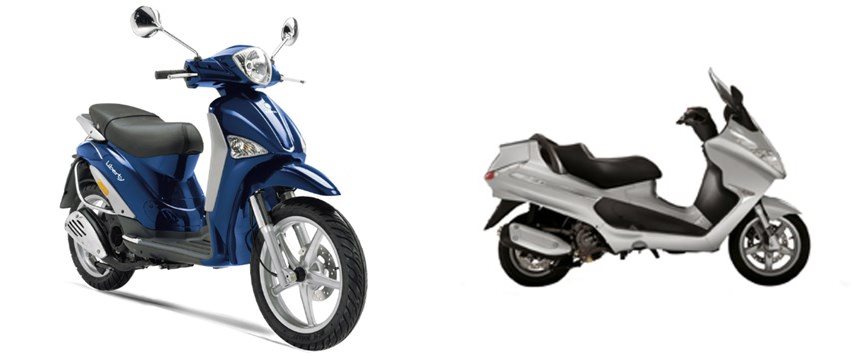 Motorrad Vergleich Piaggio Liberty 125ie 3V 2005 vs. Piaggio X8 250 i.e. 2006