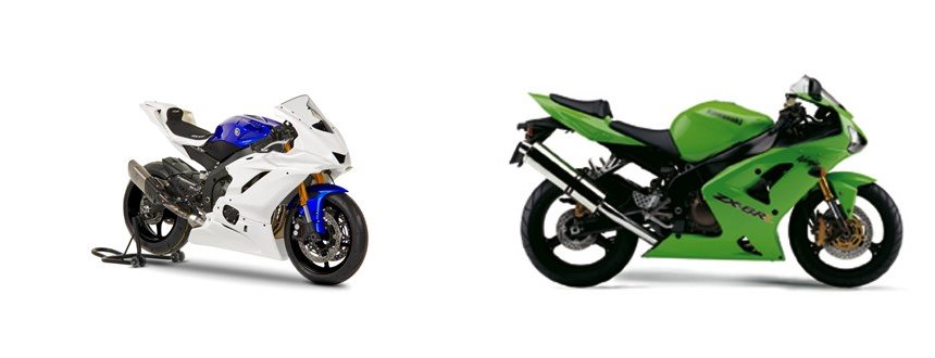 Motorrad Vergleich Yamaha R6 GYTR 2023 vs. Kawasaki Ninja ZX-6R 2005