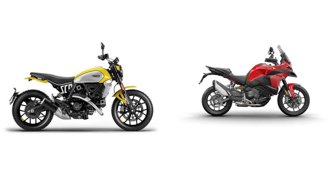 Motorrad Vergleich Ducati Scrambler Icon 2025 vs. Ducati Multistrada V2 ...