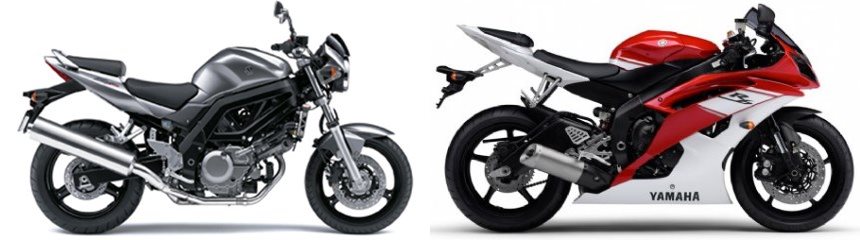 Suzuki SV 650 2008 vs Yamaha YZF-R6 2009