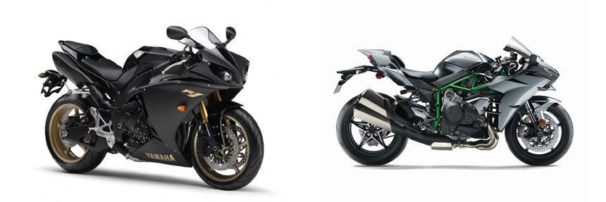 Yamaha R1 2010 vs Kawasaki Ninja H2 Carbon 2018