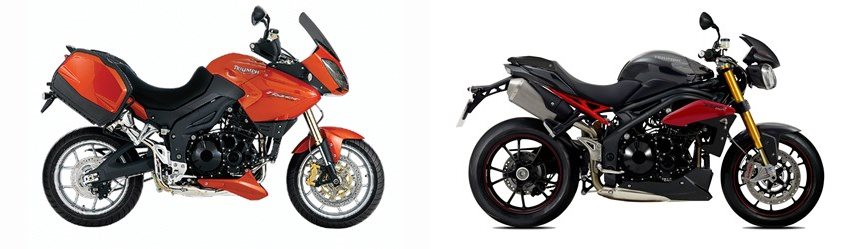 Motorrad Vergleich Triumph Tiger 1050 SE 2011 vs. Triumph Speed Triple ...