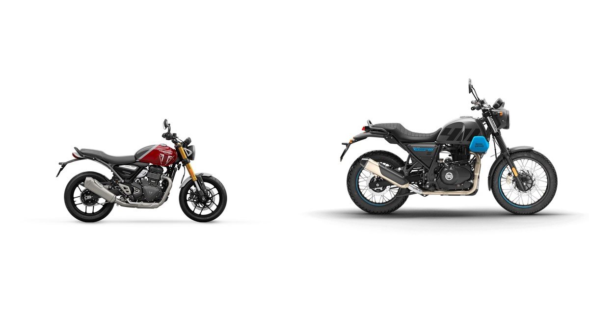 Motorrad Vergleich Triumph Speed 400 2025 vs. Royal Enfield Scram 411 2025