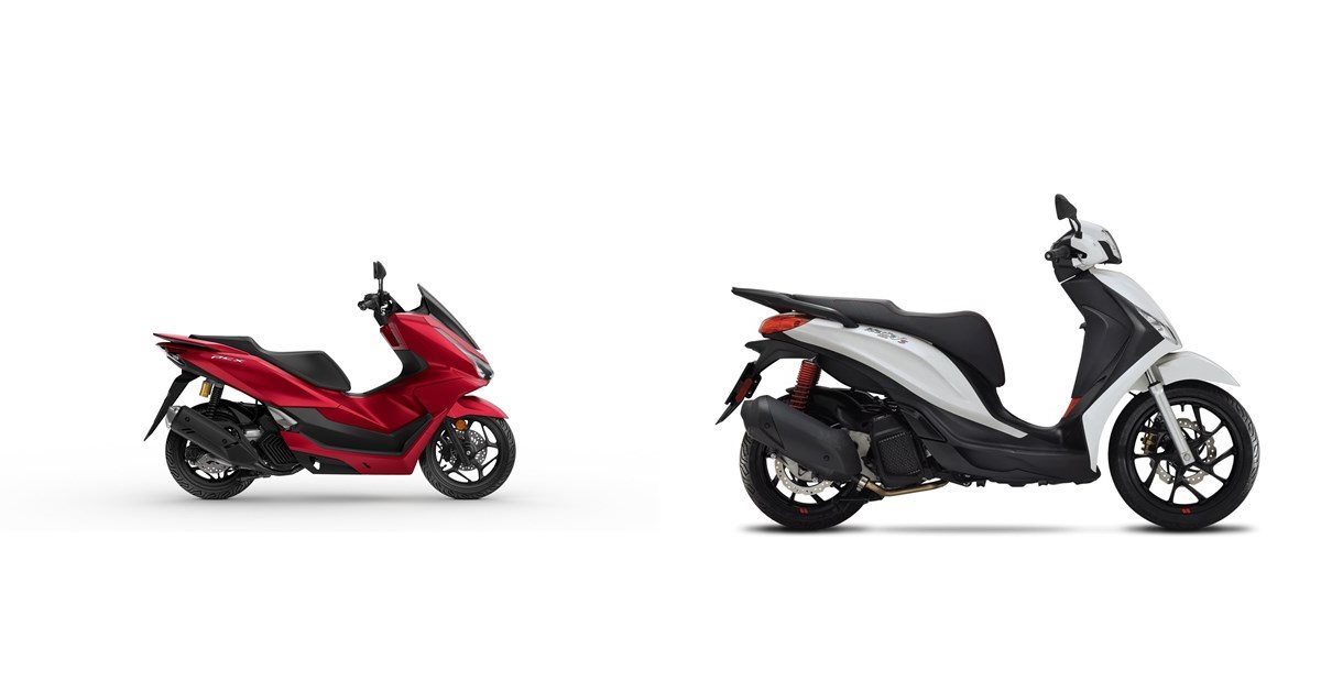Motorrad Vergleich Honda PCX125 DX 2025 vs. Piaggio Medley 125 S 2025
