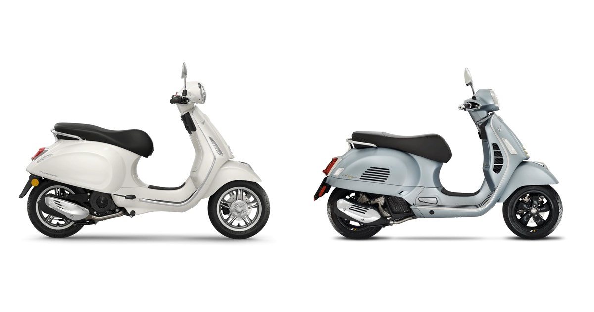 Motorrad Vergleich Vespa Primavera 125 2024 vs. Vespa GTS 125 Supertech iGET 2021