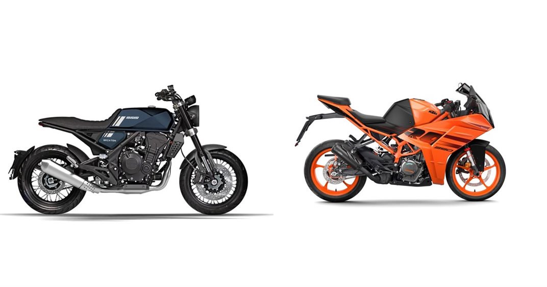 Motorrad Vergleich Brixton Crossfire 500 2023 vs. KTM RC 390 2024