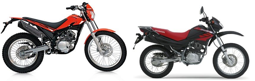 Motorrad Vergleich Beta Alp 125 2009 vs. Honda XR 125 L 2005