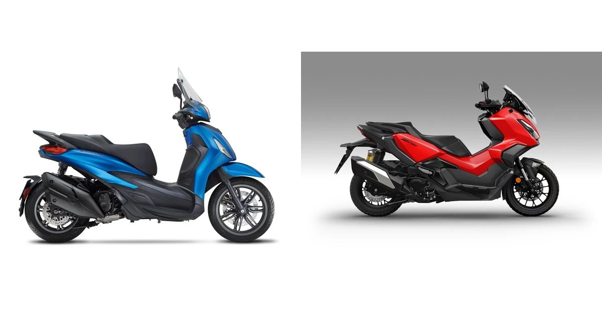 Motorrad Vergleich Piaggio Beverly 400 S 2025 vs. Honda ADV350 2025