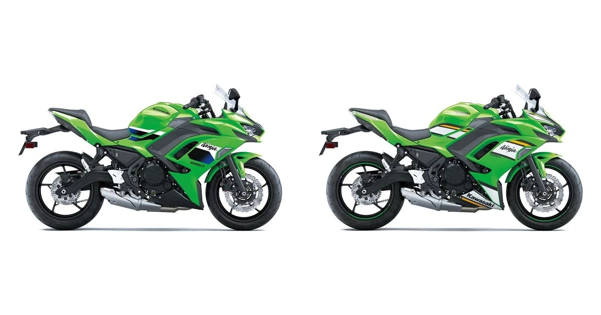 Motorrad Vergleich Kawasaki Ninja 650 2026 vs. Kawasaki Ninja 650 2025