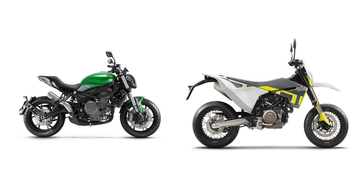 Motorrad Vergleich Benelli 752 S 2021 vs. Husqvarna 701 Supermoto 2022