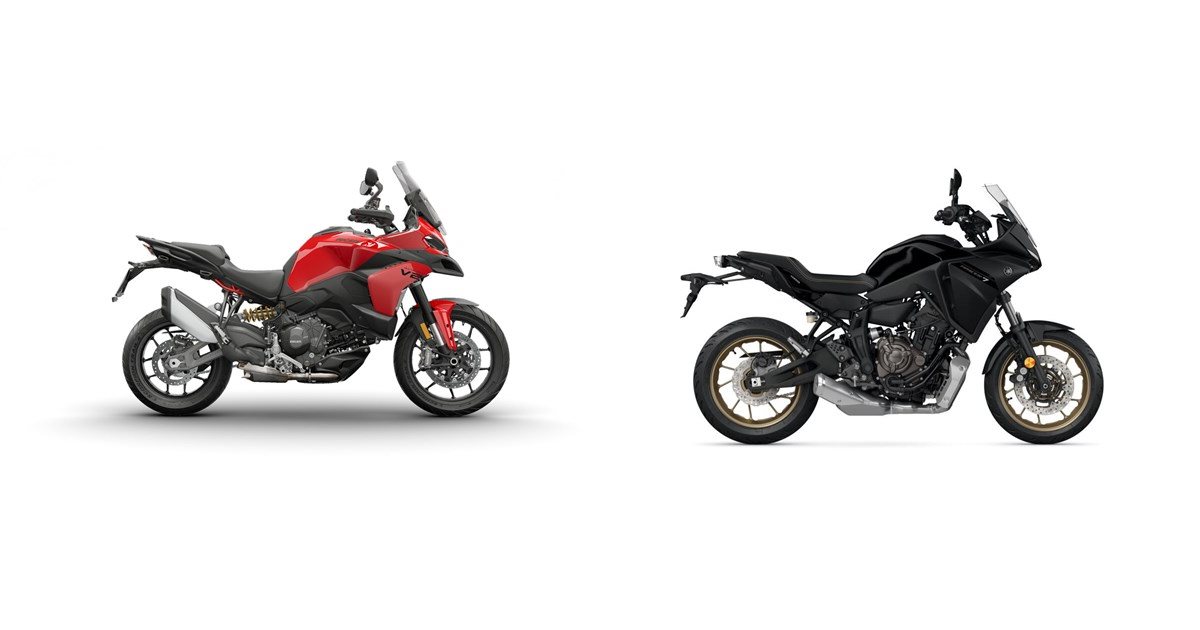 Comparaison des motos Ducati Multistrada V2 2025 VS. Yamaha Tracer 7 2023