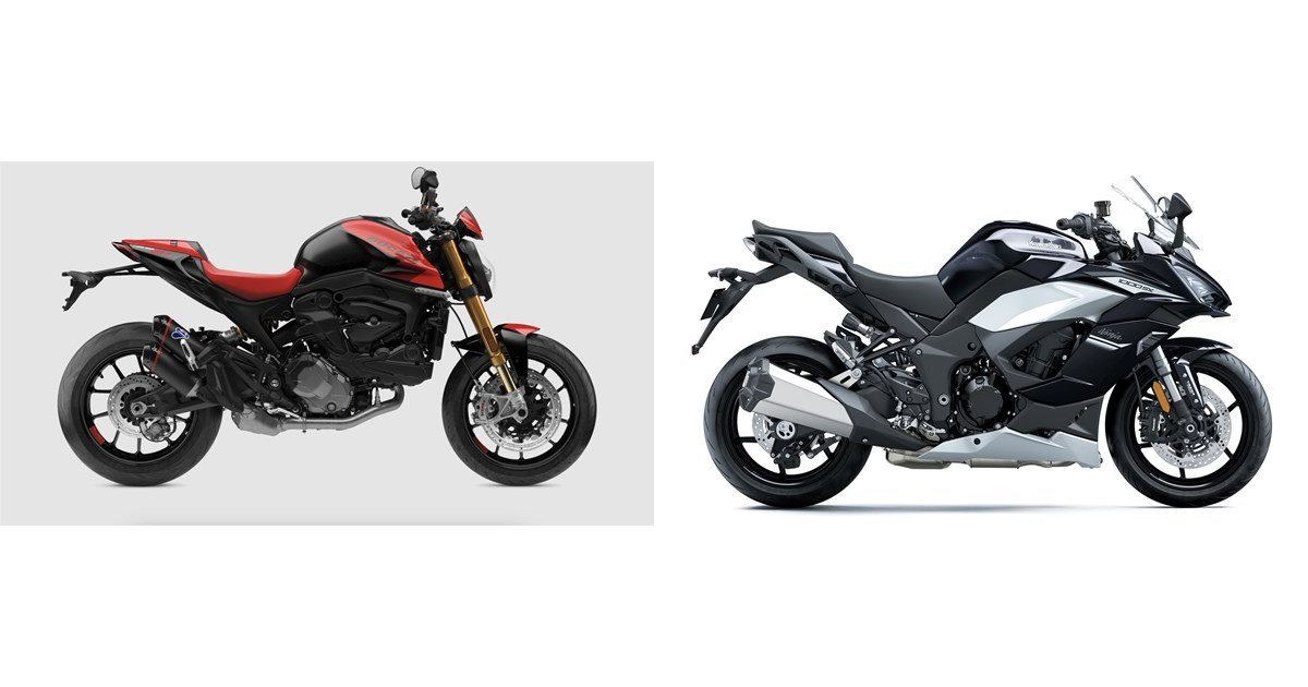 Motorrad Vergleich Ducati Monster SP 2024 vs. Kawasaki Ninja 1000SX 2022