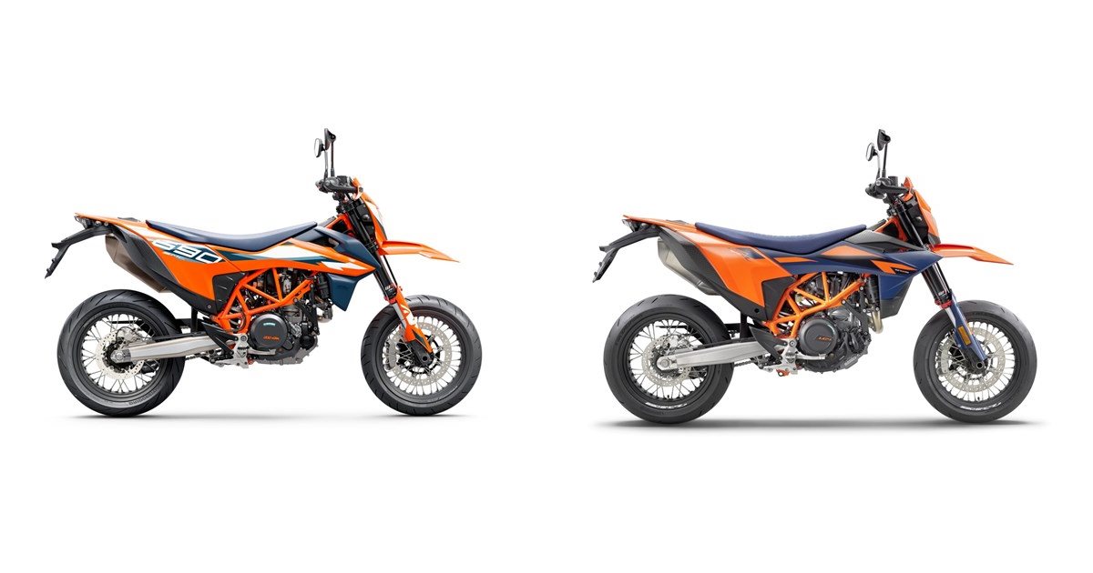 Motorrad Vergleich KTM 690 SMC R 2023 vs. KTM 690 SMC R 2026