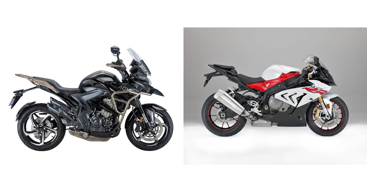 Motorrad Vergleich Zontes 350 T1 2022 vs. BMW S 1000 RR 2017