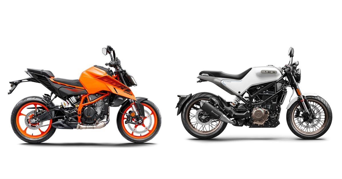 Motorrad Vergleich KTM 390 Duke 2025 vs. Husqvarna Vitpilen 401 2023