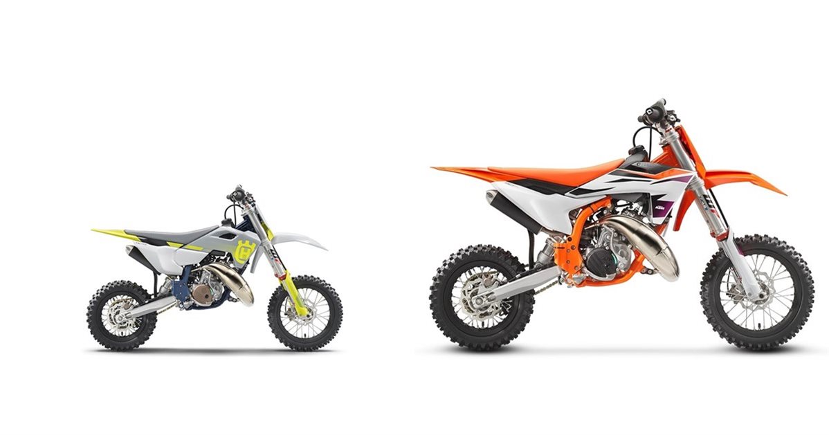 Motorrad Vergleich Husqvarna TC 50 2024 vs. KTM 50 SX 2024