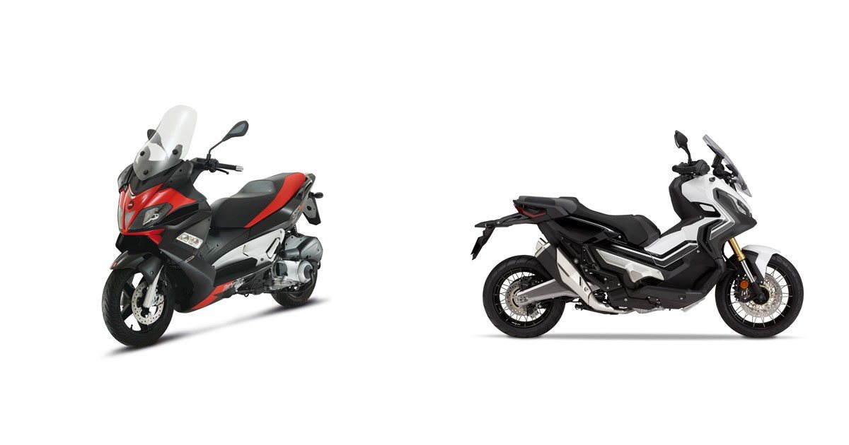 Comparaison des motos Aprilia SR-Max 300ie 2014 VS. Honda X-ADV 2020