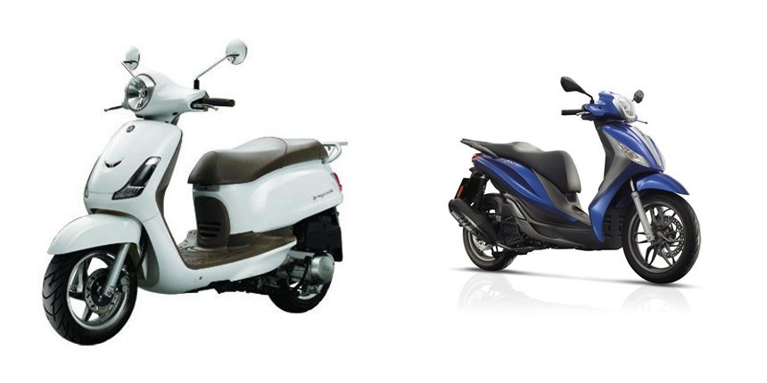 Motorrad Vergleich Sym Fiddle II 125 2011 vs. Piaggio Medley S 125 ie ...