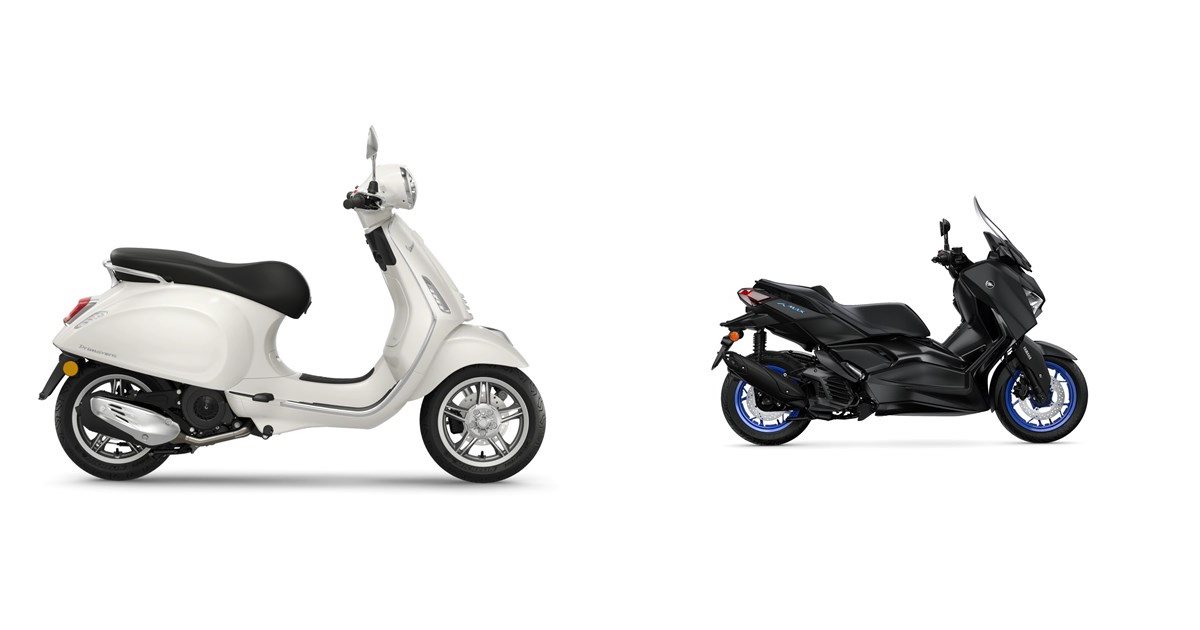 Confronto tra moto Vespa Primavera 125 2025 VS. Yamaha XMAX 125 2025