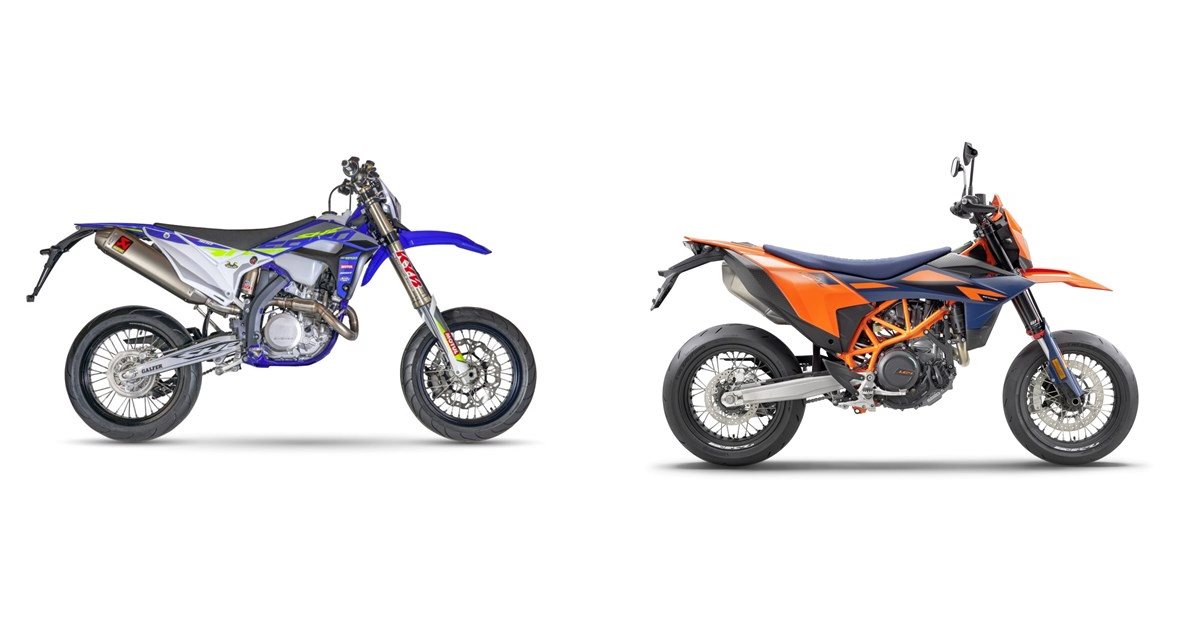 Motorrad Vergleich Sherco 500 SM Factory 2024 vs. KTM 690 SMC R 2026