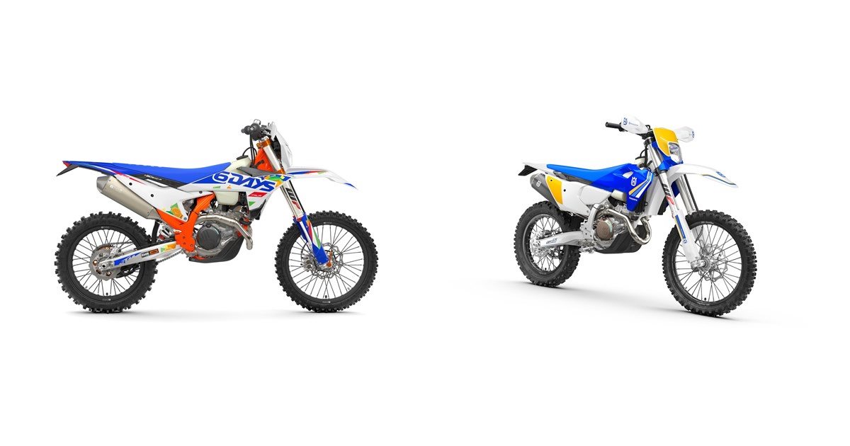 Motorrad Vergleich KTM 450 EXC-F SIX DAYS 2026 vs. Husqvarna FE 501 Heritage 2025