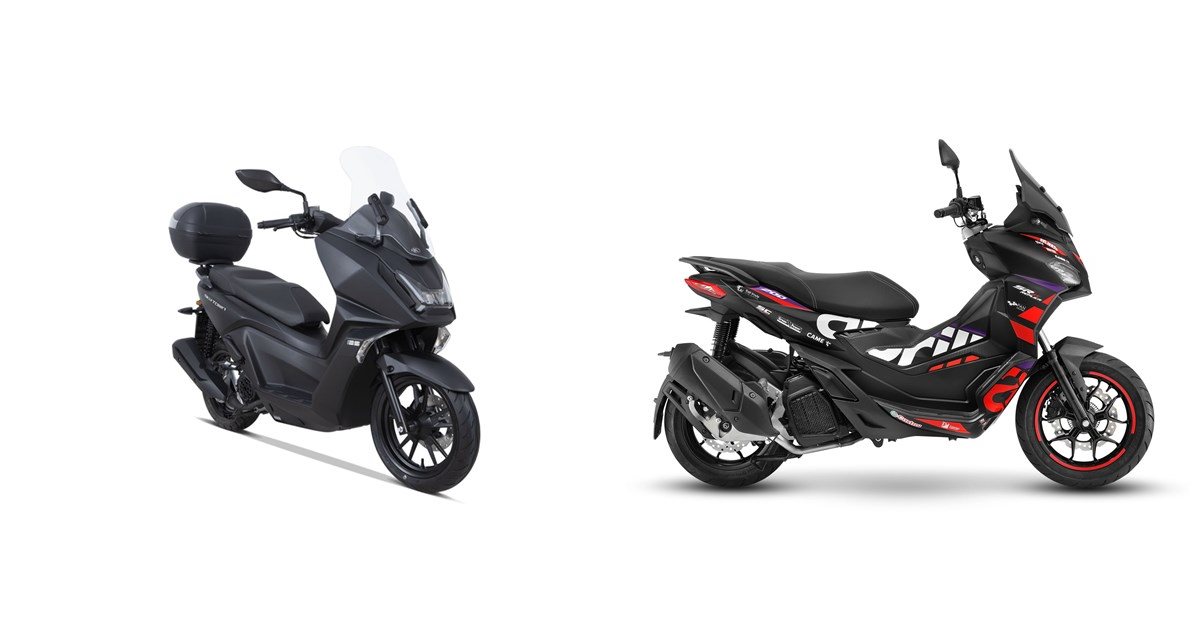 Comparaison des motos Kymco Sky Town 125i ABS 2025 VS. Aprilia SR GT Replica 125 2025