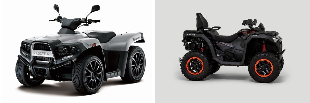 Motorrad Vergleich Cectek Quadrift T6 525 EFI 2018 vs. CFMOTO CFORCE ...