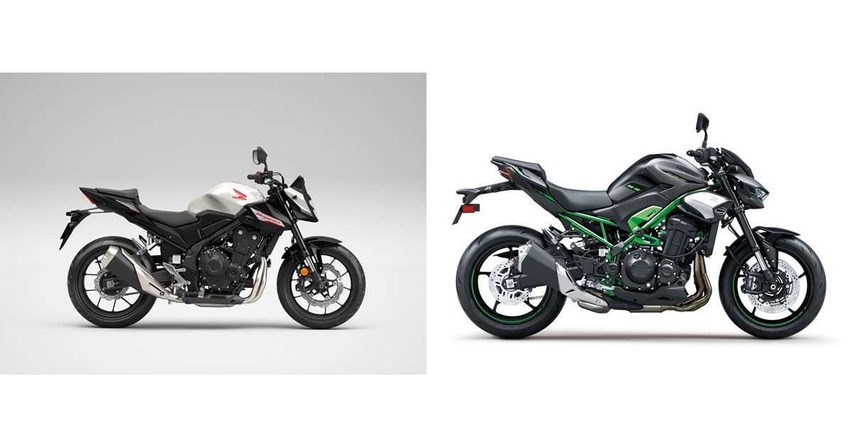 Motorrad Vergleich Honda CB500 Hornet 2024 vs. Kawasaki Z900 2025