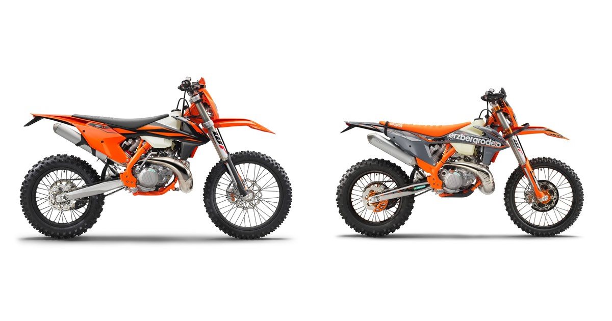 Confronto tra moto KTM 250 EXC TPI 2019 VS. KTM 300 EXC TPI Erzberg Edition 2023