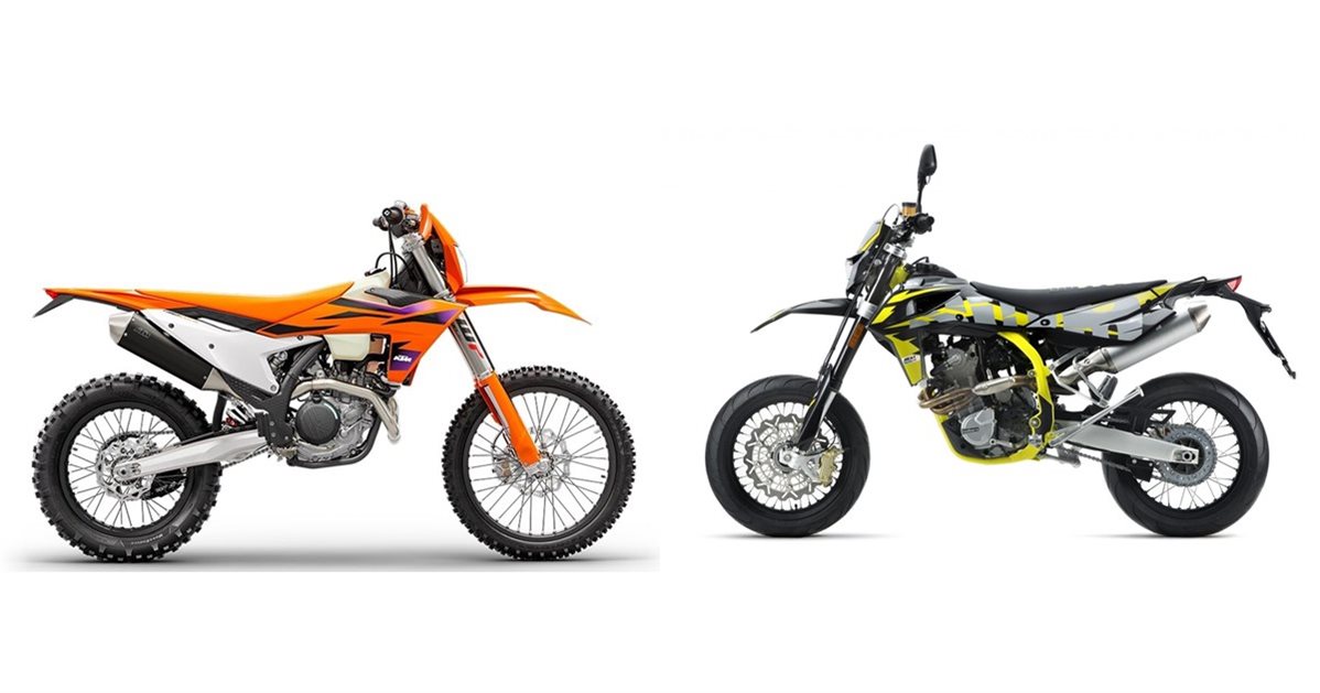 Comparaison des motos KTM 450 EXC-F 2024 VS. SWM SM 500 R 2020