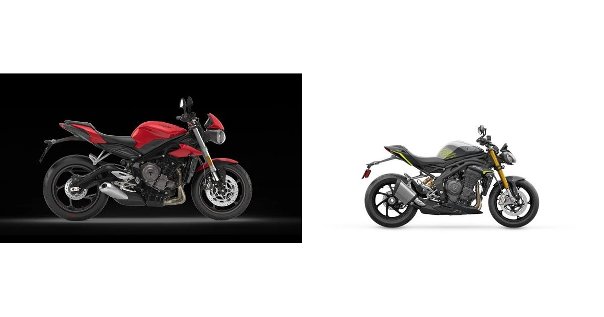 Motorrad Vergleich Triumph Street Triple S 2018 vs. Triumph Speed ...