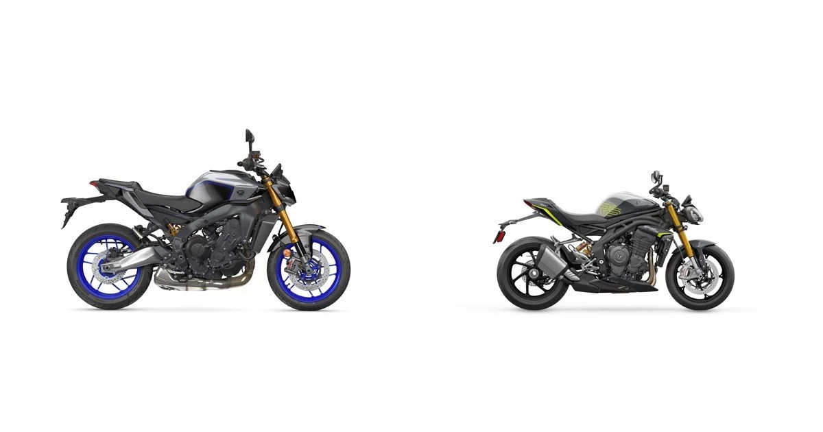 Motorrad Vergleich Yamaha MT-09 SP 2025 vs. Triumph Speed Triple 1200 ...