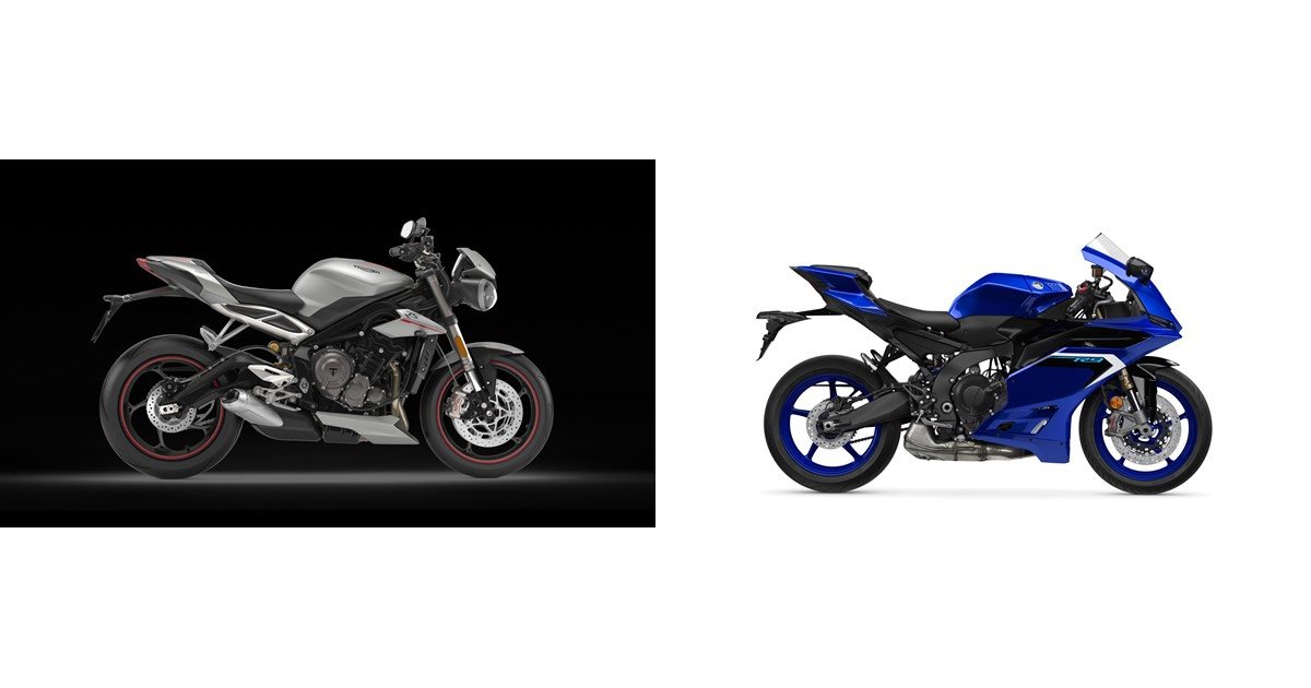 Confronto tra moto Triumph Street Triple 765 RS 2017 VS. Yamaha R9 2025
