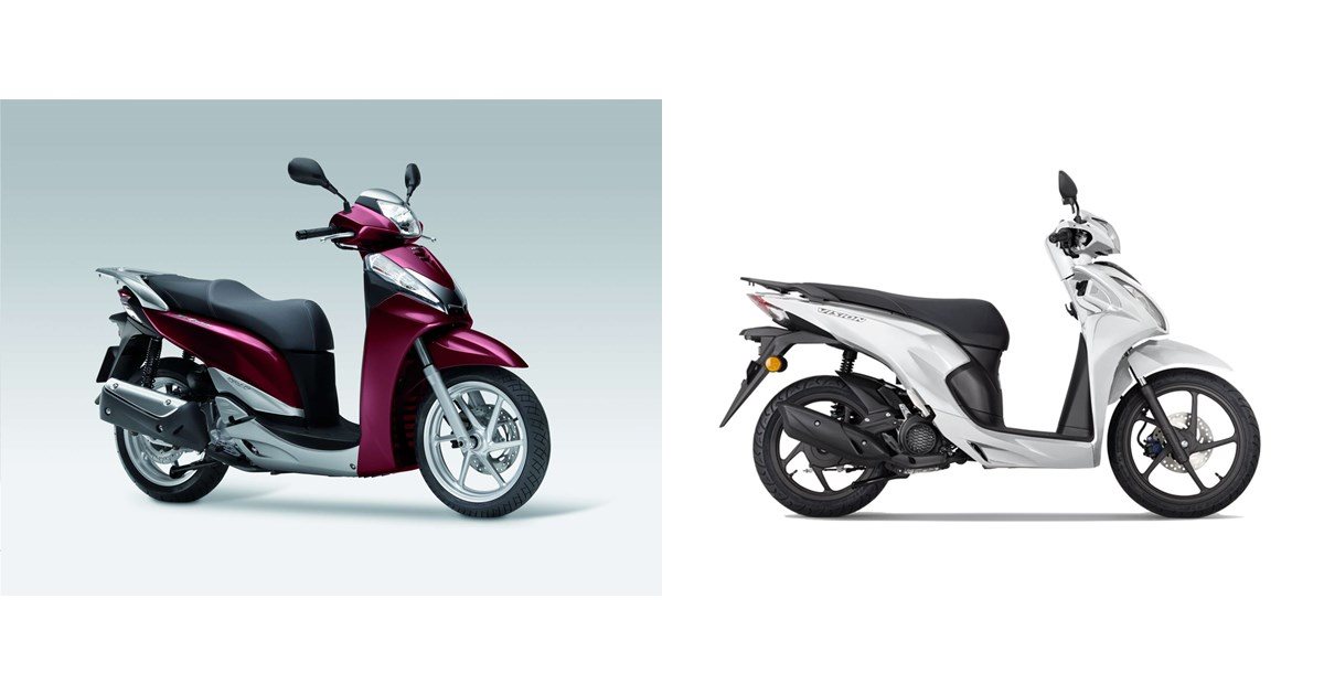 Motorrad Vergleich Honda SH300i 2019 vs. Honda NSC Vision 110 2024