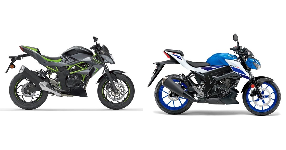 Motorrad Vergleich Kawasaki Z125 2026 vs. Suzuki GSX-S125 2024