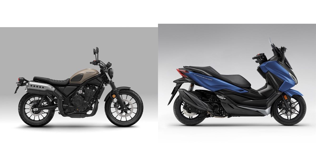 Motorrad Vergleich Honda CL500 2025 vs. Honda Forza 350 2024