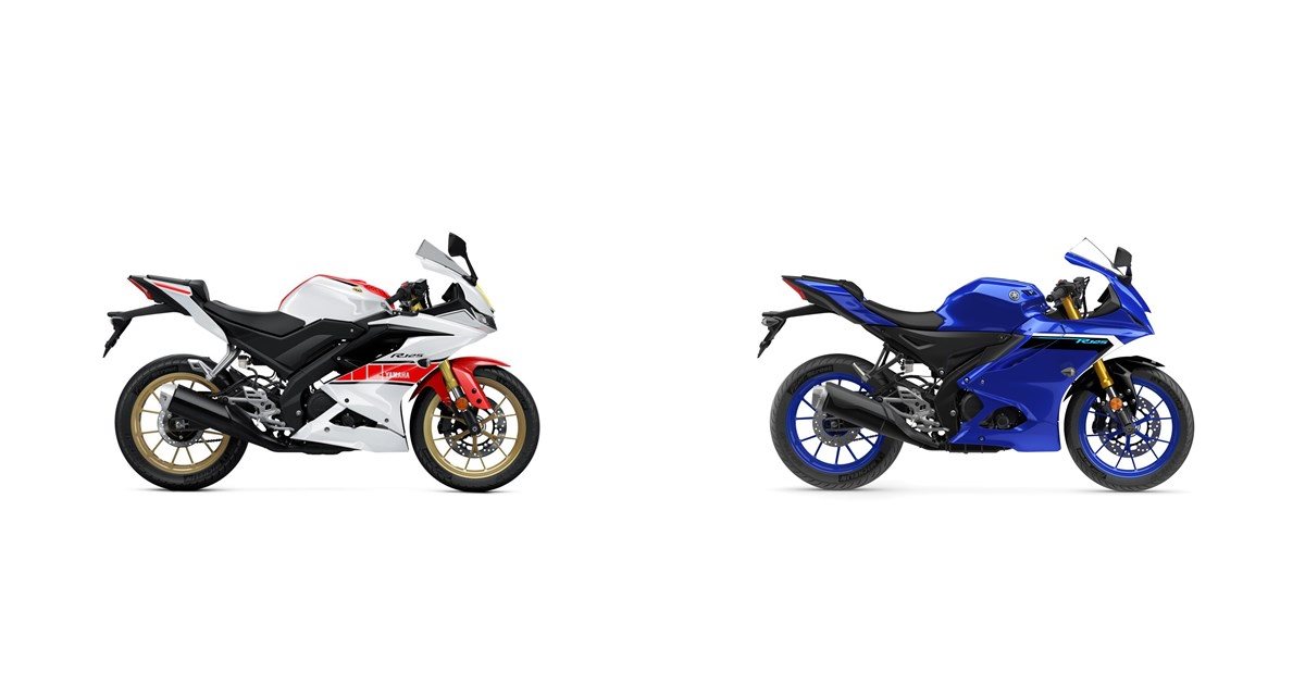 Comparaison des motos Yamaha R125 World GP 60th Anniversary 2023 VS ...