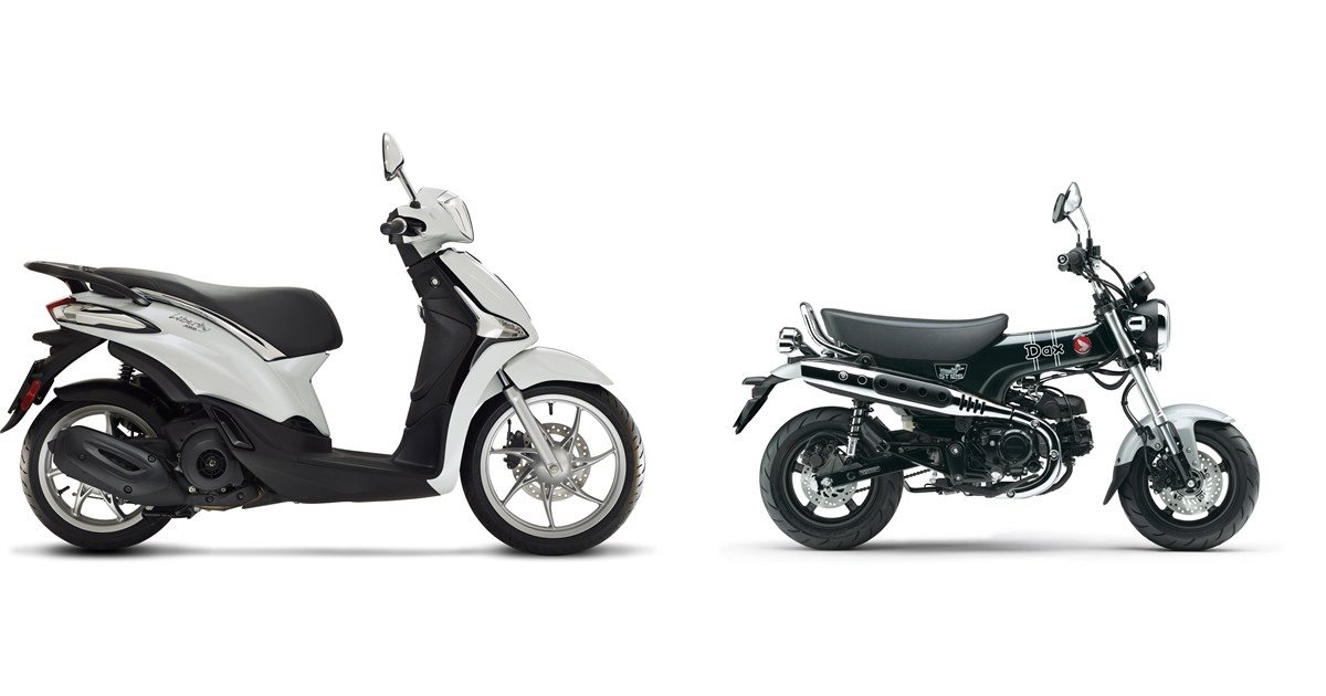 Confronto tra moto Piaggio Liberty 125 2024 VS. Honda Dax 125 2025