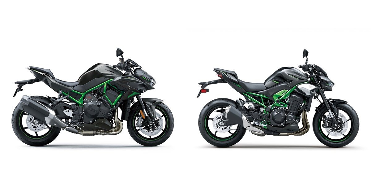 Motorrad Vergleich Kawasaki Z H2 2023 vs. Kawasaki Z900 2025