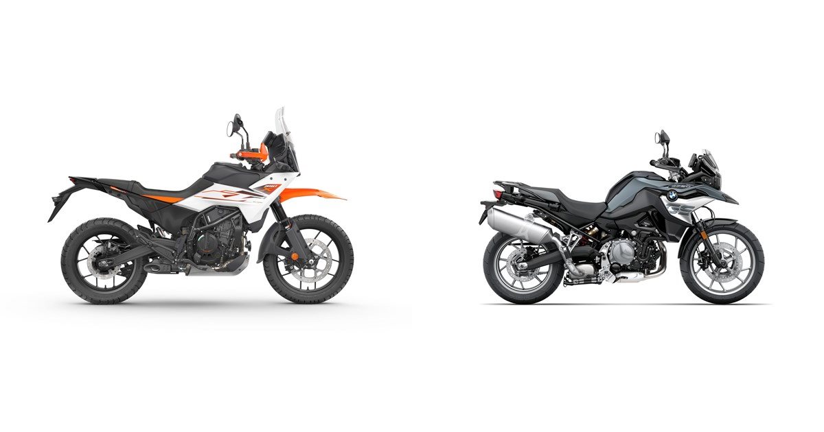 Motorrad Vergleich KTM 390 Adventure X 2025 vs. BMW F 750 GS 2020