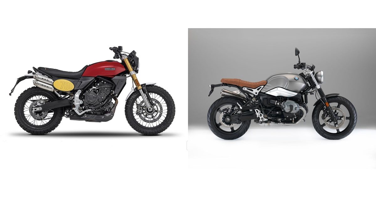 Motorrad Vergleich Fantic Scrambler 700 2025 vs. BMW R nineT Scrambler 2017