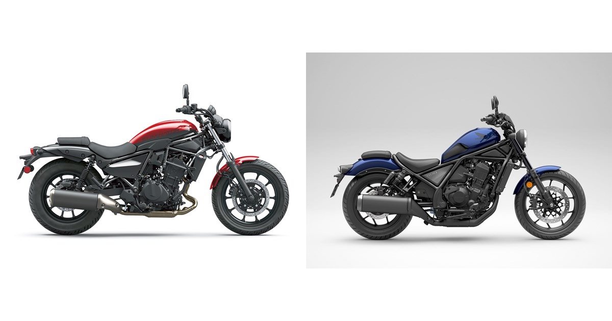 Comparaison des motos Kawasaki Eliminator 500 2026 VS. Honda CMX1100 Rebel 2025